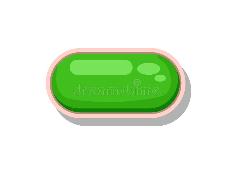 Shiny Green Button for Game Menu Interface Stock Vector - Illustration ...