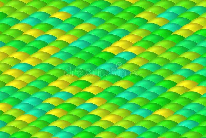 Shiny Green Scales and Bubbles Combination Pattern Stock Illustration ...