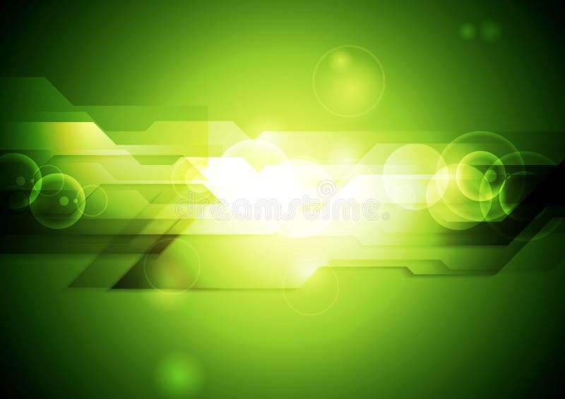 Shiny Green Tech Abstract Background Stock Vector - Illustration of ...
