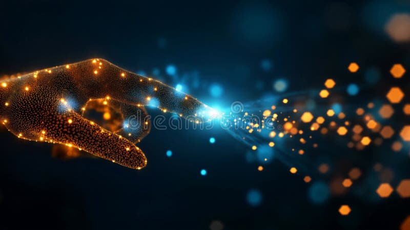 Shiny Hand, Digital Concept Stock Video - Video of technology, design ...