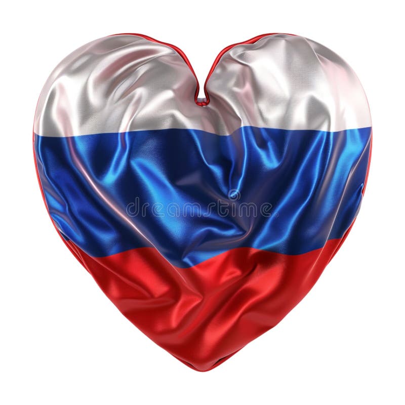 Shiny Heart with Russia Flag on it on Transparent Background - Ai ...