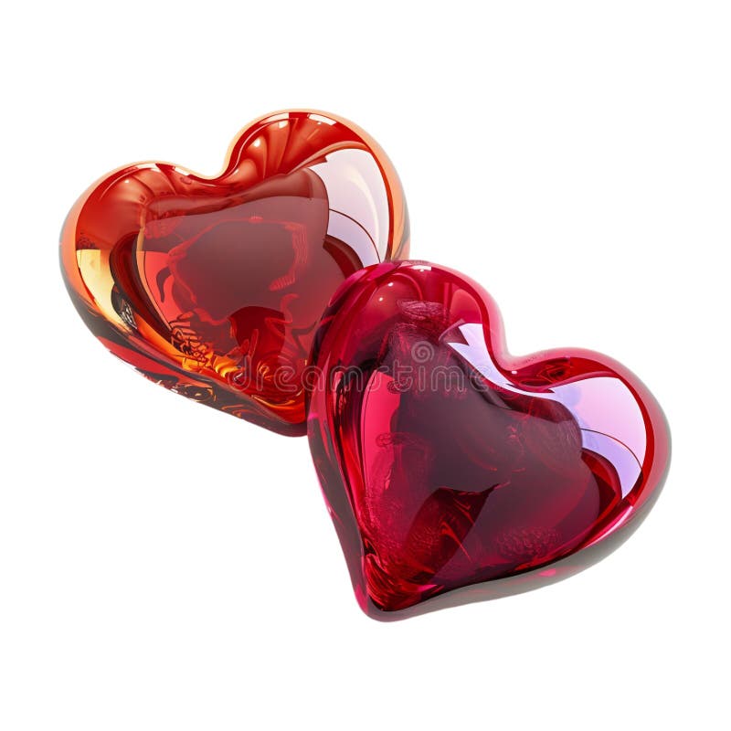 Shiny Hearts on Transparent Background - Ai Generated Stock ...