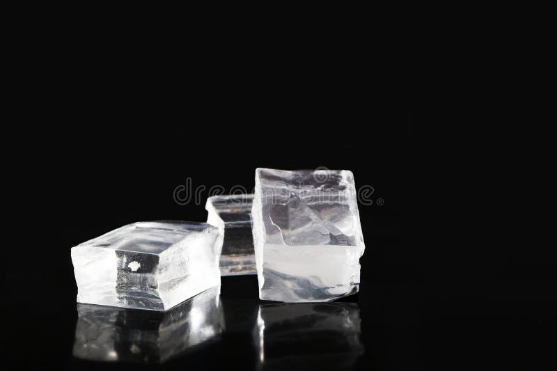 Shiny Ice Cubes Over a Black Background Stock Illustration ...