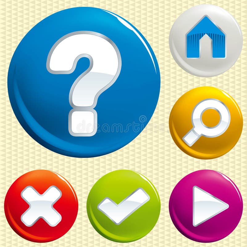 Shiny icons stock vector. Illustration of play, isolated - 27253335