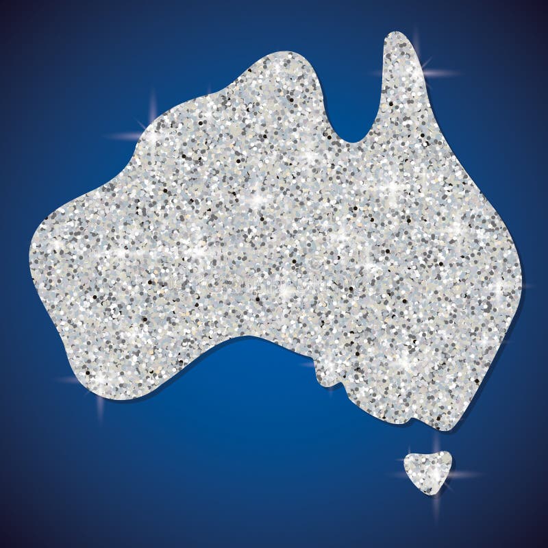 Shiny Iridescent Glitter Australian Map Stock Vector - Illustration of ...