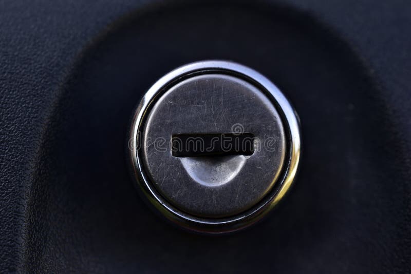 Shiny Iron Keyhole of the Car Trunk Stock Photo - Image of keyhole ...