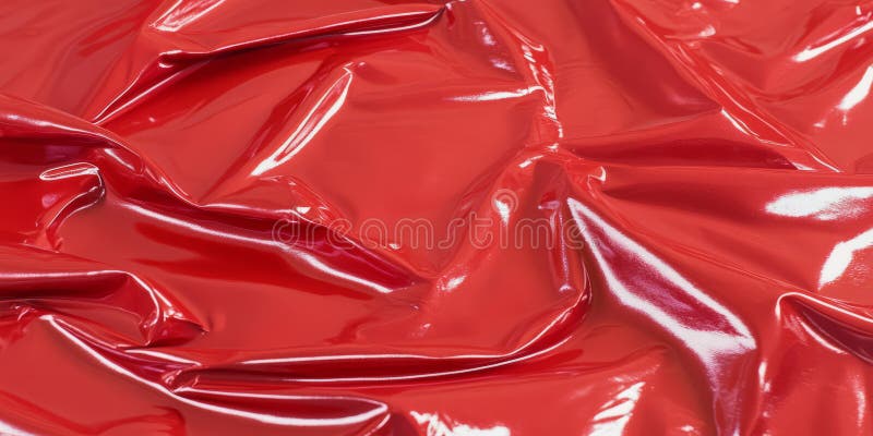A Shiny Latex Fabric Texture Background in Bold Cherry Red. the Smooth ...