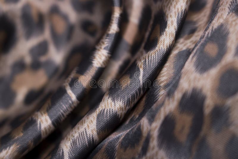 Shiny leopard fabric cloth stock photo. Image of spotted - 87638460
