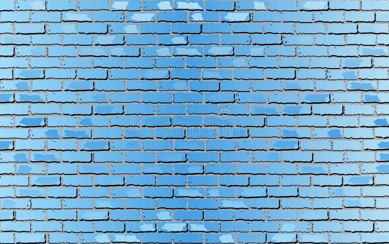 Blue Brick Wall stock vector. Illustration of background - 61235032