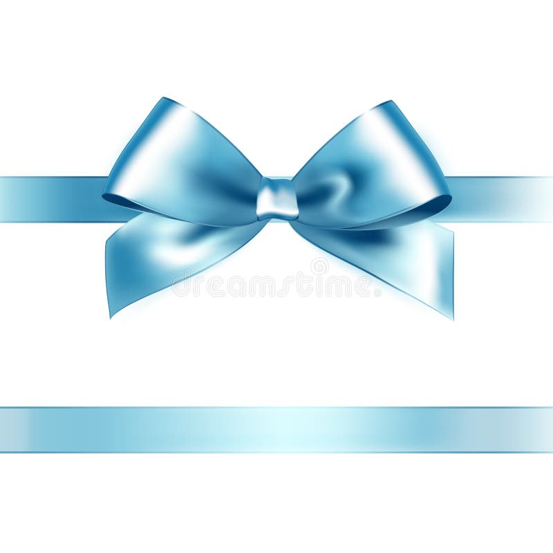 Shiny Light Blue Satin Ribbon on White Background Stock Vector ...