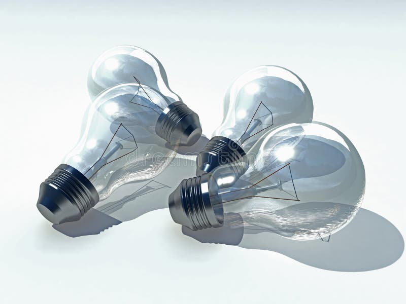 Ideas stock illustration. Illustration of lightbulb, invention - 1073080