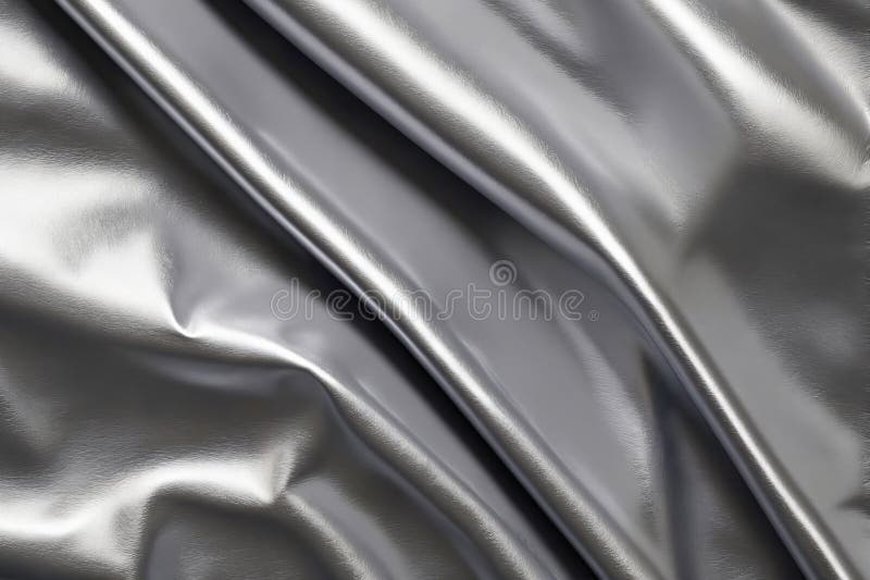 Shiny Light Grey Crumpled Metallic Chrome Foil Stock Illustration ...