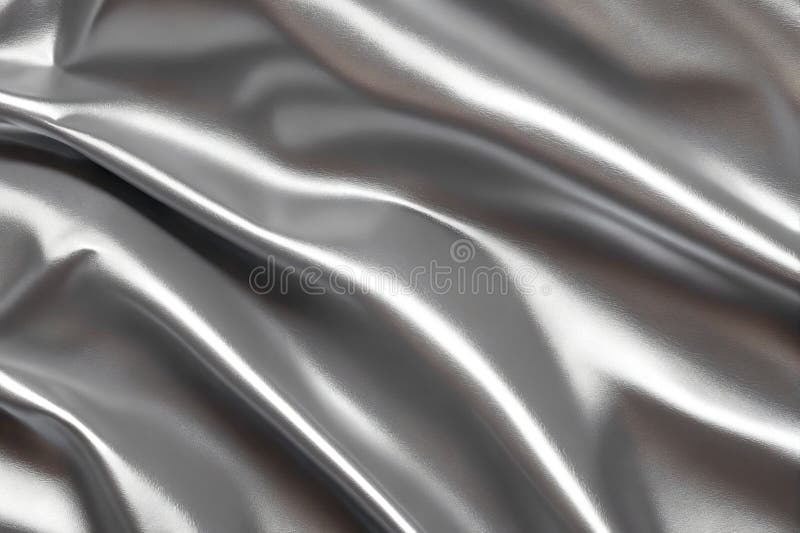 Shiny Light Grey Crumpled Metallic Chrome Foil Stock Illustration ...
