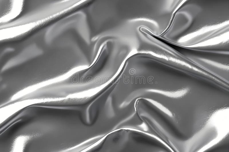 Shiny Light Grey Crumpled Metallic Chrome Foil Stock Illustration ...