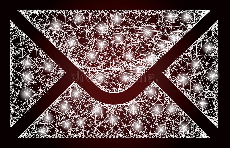 Shiny Linear Mesh Envelope with Lightspots Stock Vector - Illustration ...