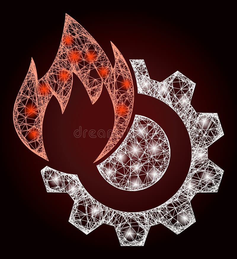 Shiny Linear Mesh Hot Gear with Glare Spots Stock Vector - Illustration ...
