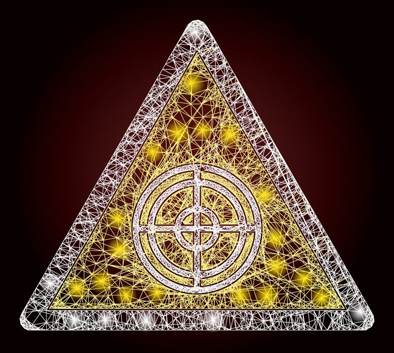 Shiny Linear Mesh Target Danger with Light Spots Stock Vector ...