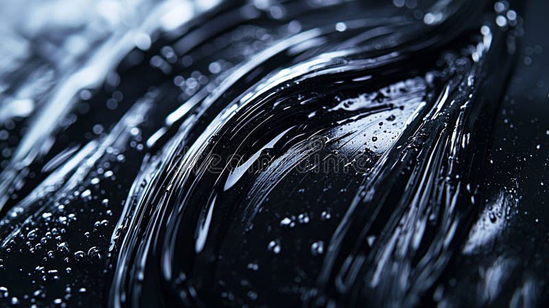 Abstract Liquid Surface Texture with Water Drops Design Isolated on ...