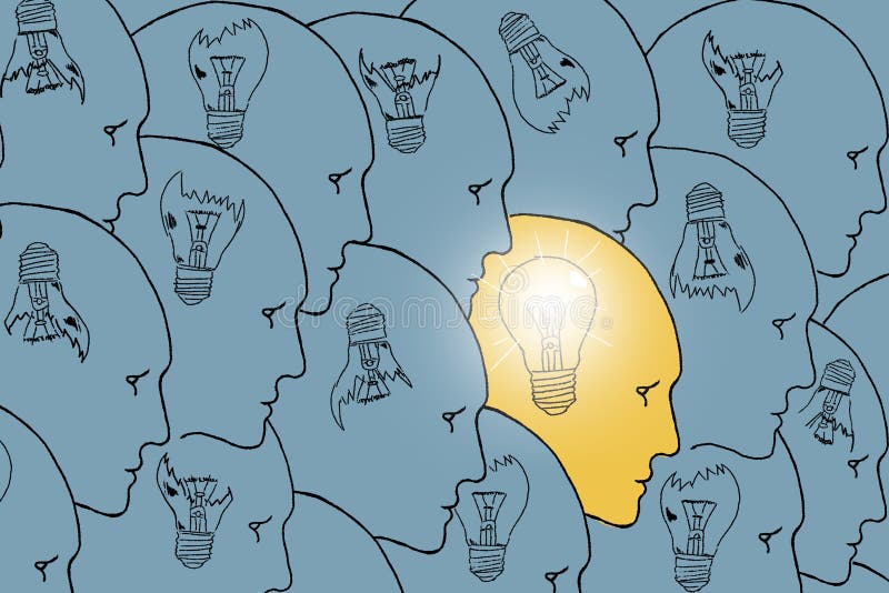 Collective Thinking, Creativity and Teamwork Stock Image - Image of ...