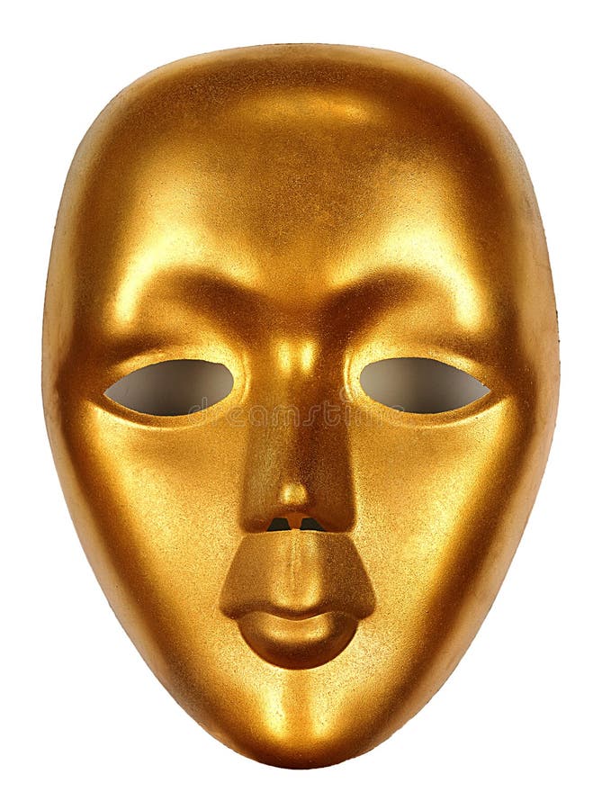 Shiny mask gold isolated stock photo. Image of costume - 69170246