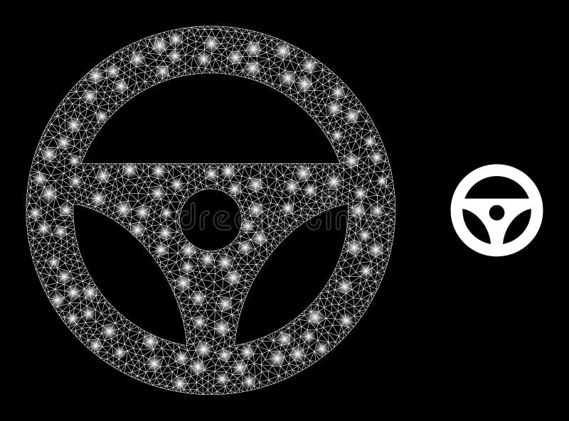 Car Steering Wheel Double Fireworks Fountain Stock Vector ...