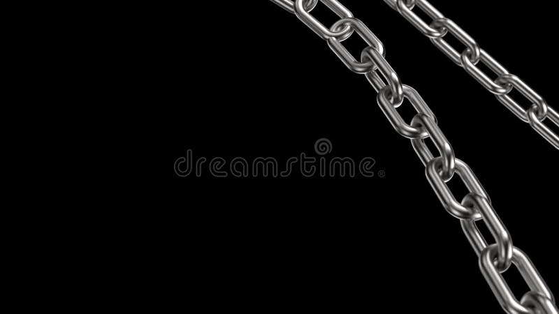 Intertwined Metal Chains Symbolizing Strength and Connection on Black ...