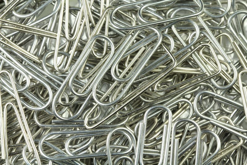 Shiny metal clips stock photo. Image of metal, steel - 35383430