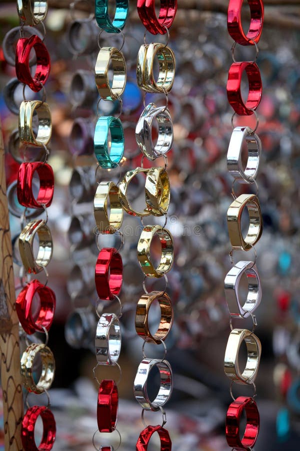 Shiny metal coated rings stock image. Image of jewelery - 29342623