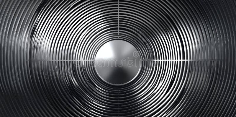 Shiny Metal, Concentric Rings Create a Modern Design and Abstract ...