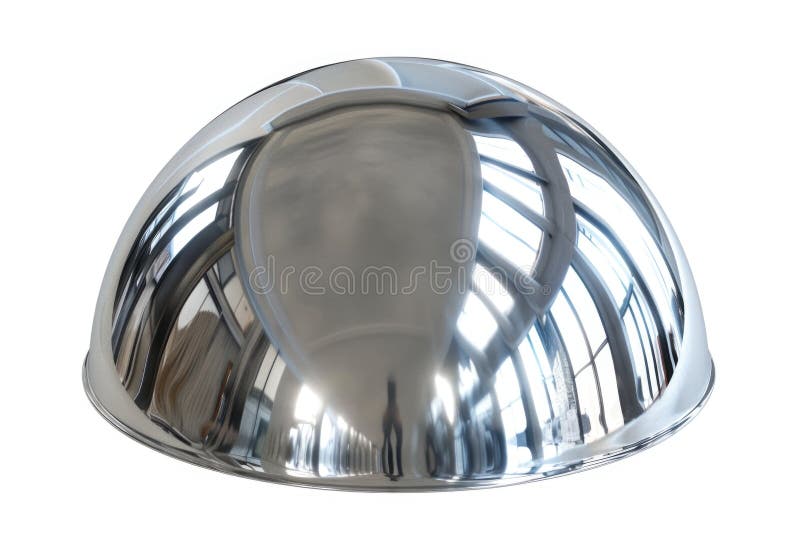 A Shiny Metal Dome on a White Background Stock Illustration ...