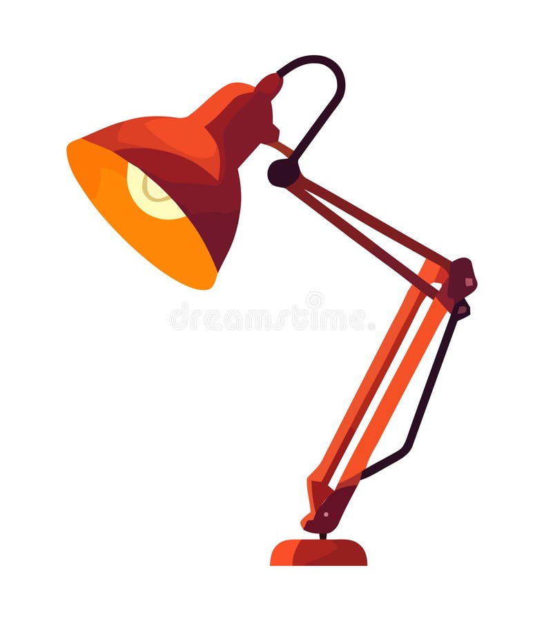 Shiny Metal Lamp Shade Illuminates Stock Vector - Illustration of ...