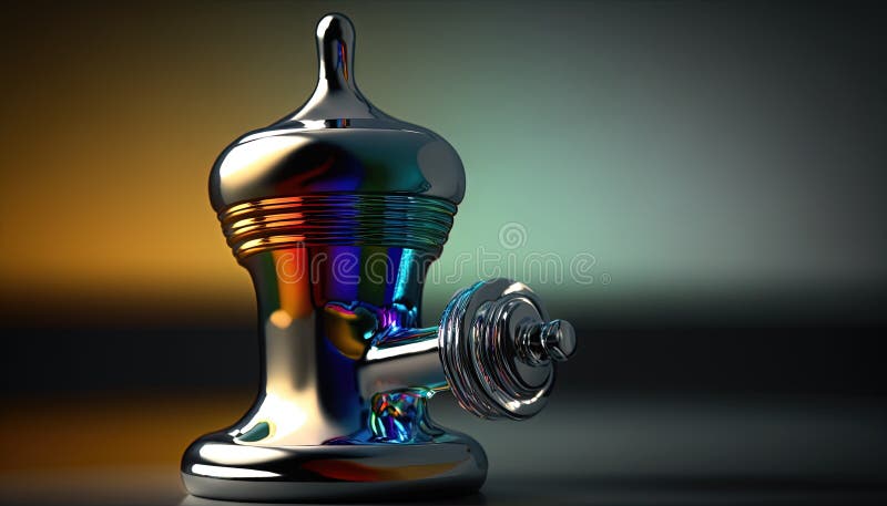 A Shiny Metal Object with a Shiny Metallic Finish on it. Generative Ai ...