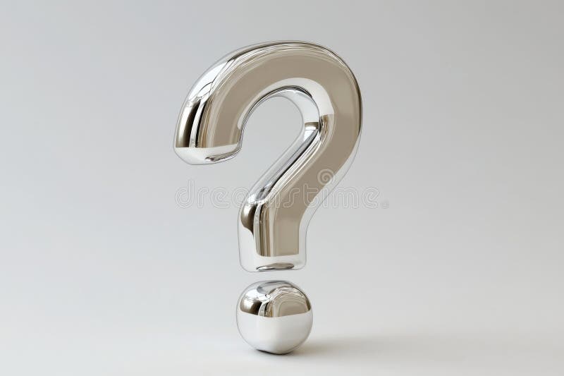 A Shiny Metal Object with a Question Mark on it, Often Used As a Symbol ...
