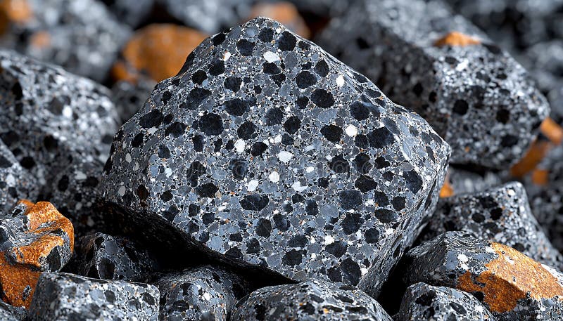 Shiny Metal Ore in Rough Hexagon Shape, Small Pebble Generated by AI ...