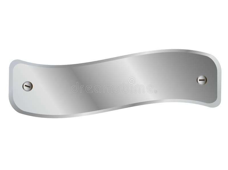 Shiny Metal Plate Isolated on White Background Stock Vector ...