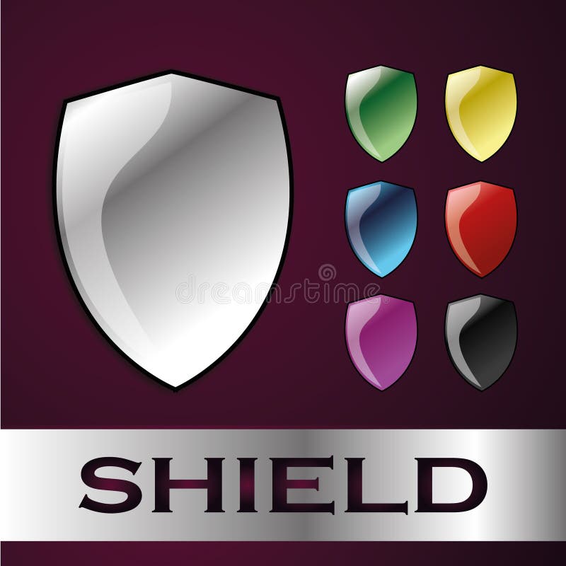 Simple Shiny Colourful Shields Stock Illustrations – 3 Simple Shiny ...