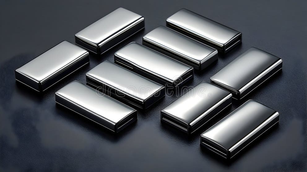 Metallic Rectangular Objects Stock Illustration - Illustration of ...
