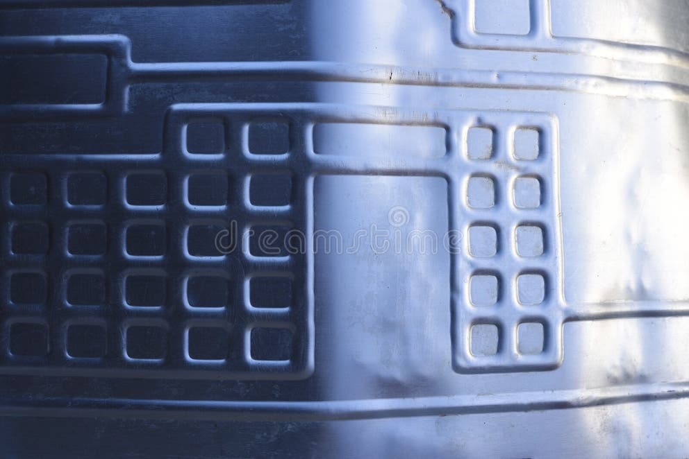 Shiny Metal Surface. the Shiny Radiator of an Old Refrigerator Stock ...