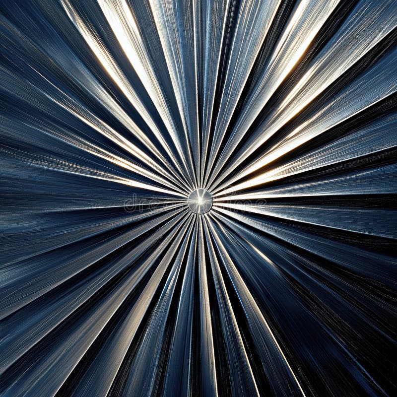 Shiny Metal Texture with Reflective Surfaces Radiating from Central ...