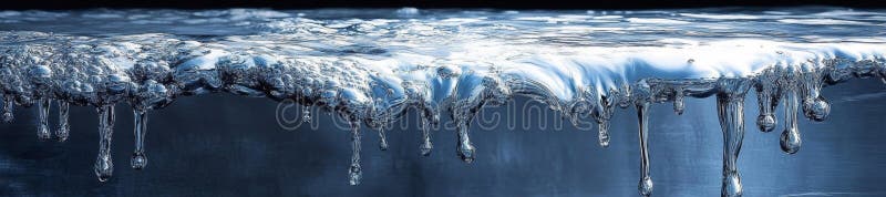 Shiny Metallic Drips with Soft Melting Effects on a Dark Surface Stock ...