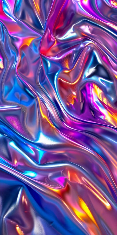 A Shiny Metallic Fabric with a Blue and Purple Color Stock Photo ...