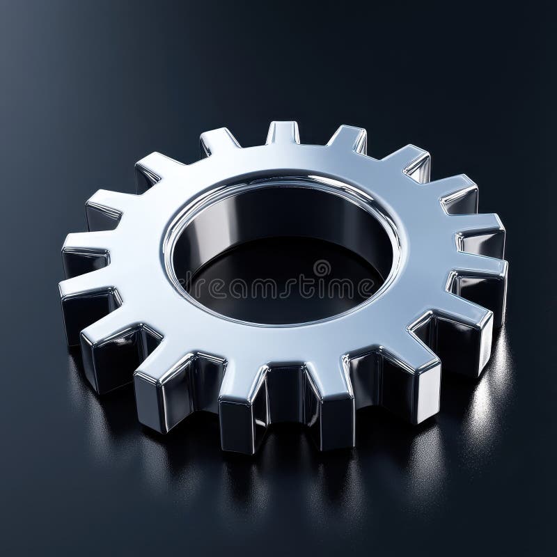 A Shiny Metallic Gear with a Circular Center and Protruding Teeth ...