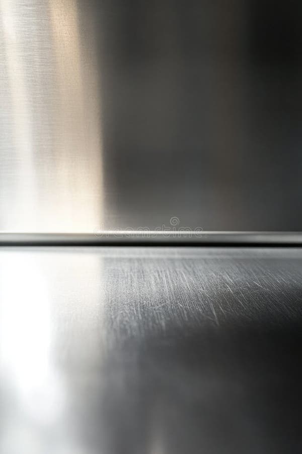 Shiny Metallic Industrial Surface with Reflection and Lighting Effects ...