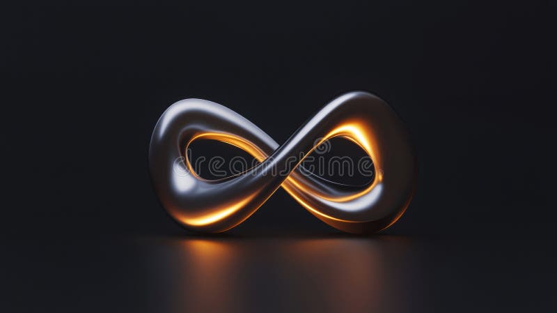 A Shiny Metallic Infinity Symbol. Stock Illustration - Illustration of ...