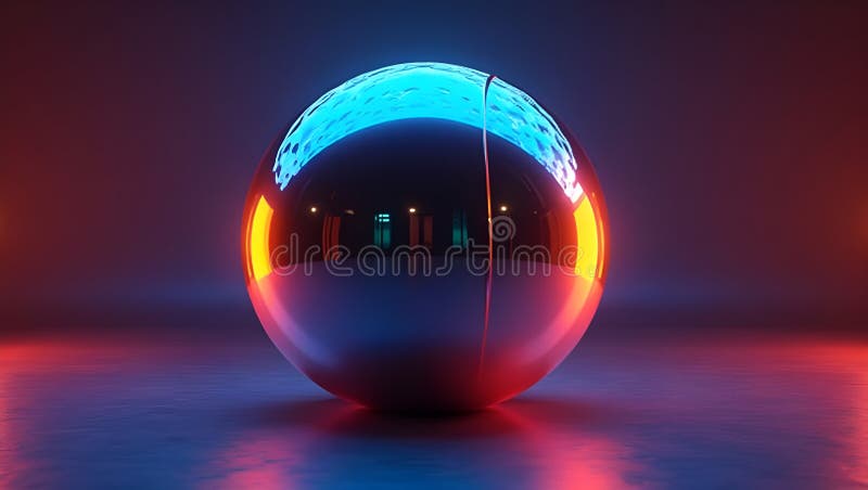 A Shiny Metallic Object Reflecting Bold Rainbow Colors Under Vivid ...