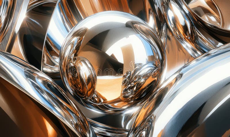A Shiny, Metallic Object with a Reflective Surface Stock Photo - Image ...