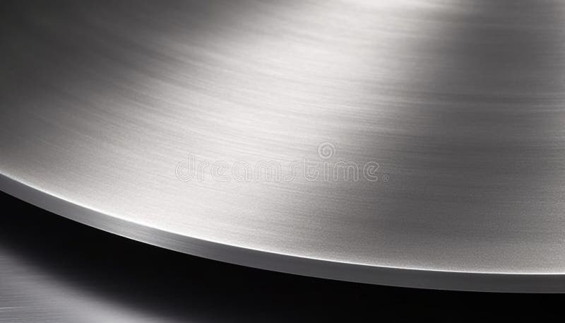 Shiny Metallic Plate with Abstract Pattern on Smooth Steel Backdrop ...