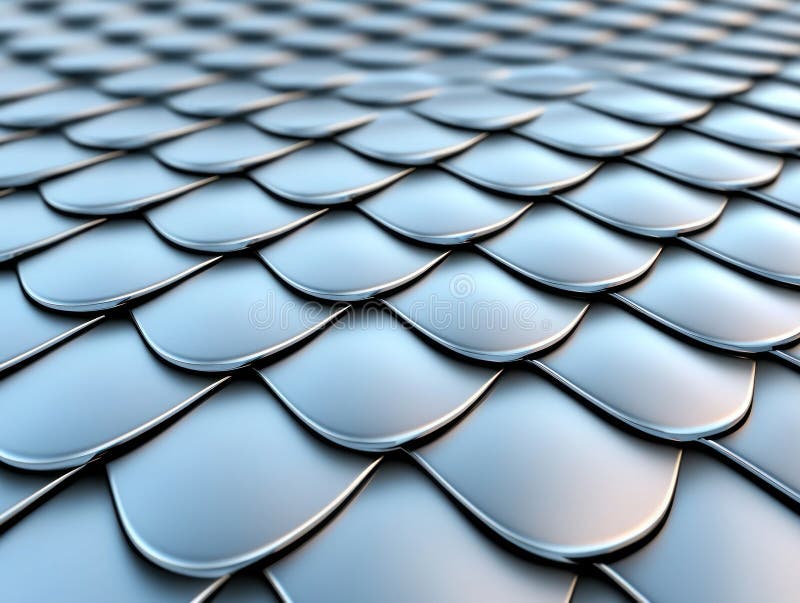 Shiny Metallic Scales Create Mesmerizing Pattern, Reflecting Light ...