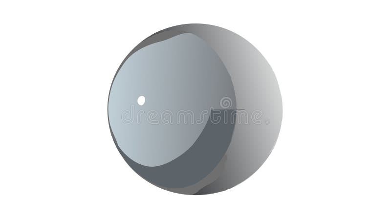 Shiny Metallic Sphere or Pearl Icon in a Simple Gray Design, Vector ...