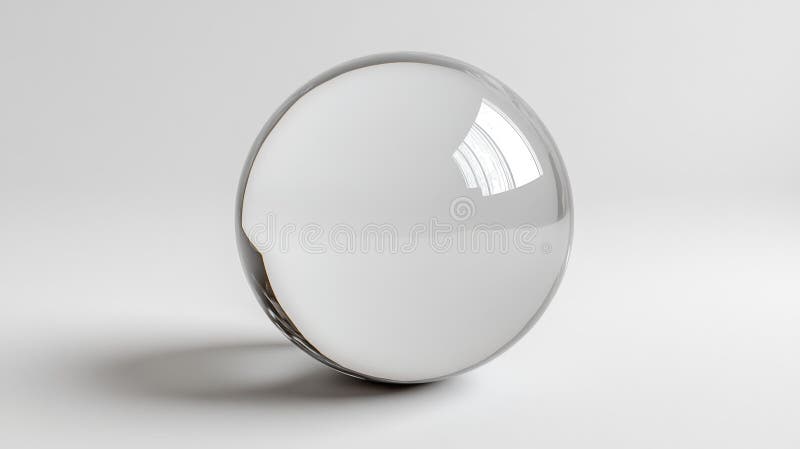 Shiny Metallic Sphere on a Smooth Surface Generative AI Stock ...